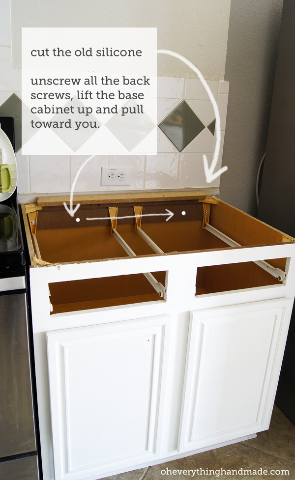 Kitchen Removing Base Cabinet Countertops Backsplash Kitchen Removing Base Cabinet Countertops Backsplash